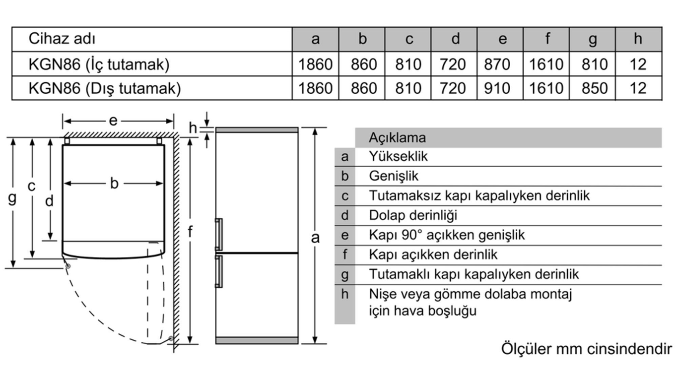 Bosch KGN86AID1N NoFrost Alttan Donduruculu XXL Buzdolabı Inox A ...